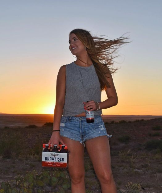 Anheuser-Busch use Allie Butler – Budweiser #alcoholad #alcoholawaste ...