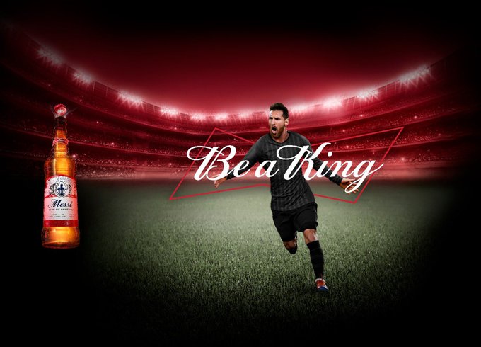Messi – King of Budweiser alcohol. – Alcoholaware