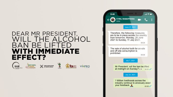 Alcohol ban in South Africa @SABreweries – Alcoholaware
