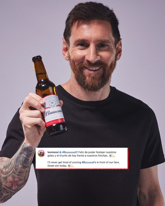 Anheuser-Busch use Messi for Budweiser #alcoholad – Alcoholaware
